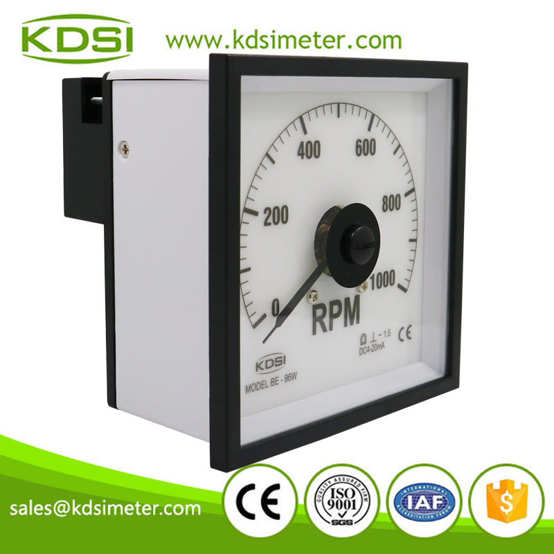 Hot Selling Good Quality BE-96W DC4-20mA 1000rpm backlighting analog panel marine tachometer ...