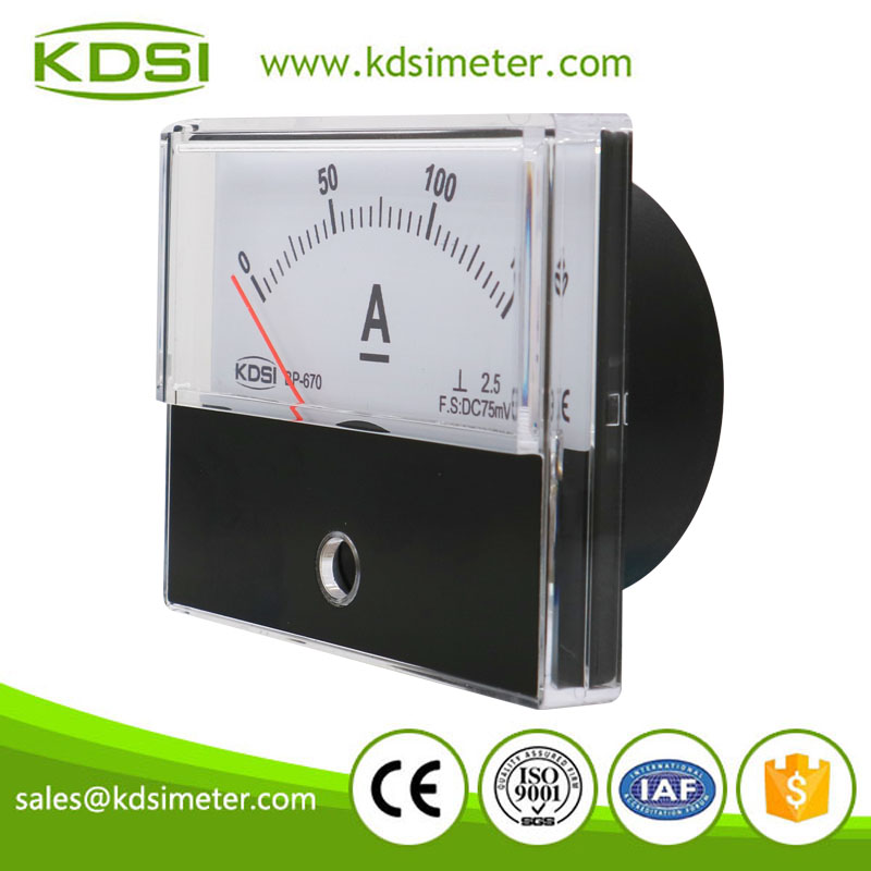 Easy installation BP-670 DC75mV 150A analog dc panel mount ammeter - Buy ammeter, panel mount ...