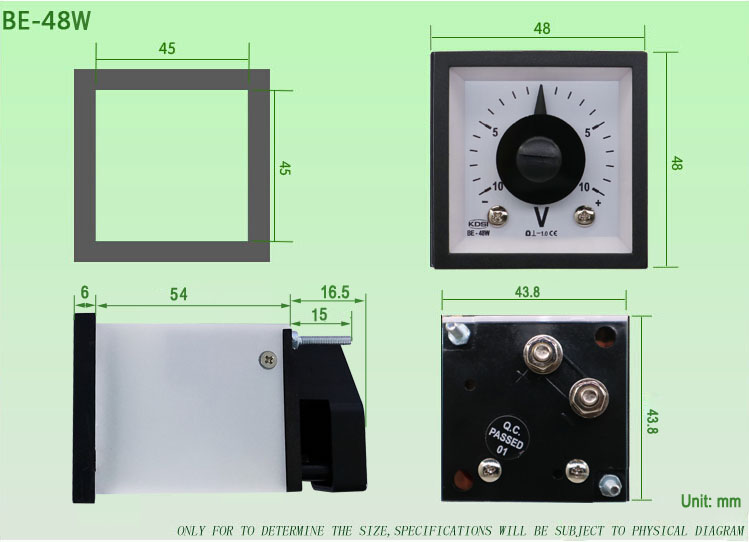 New Design BE-48W DC4-20mA 200rpm Wide Angle DC Analog Amp Panel RPM Meter - Buy meter, RPM ...