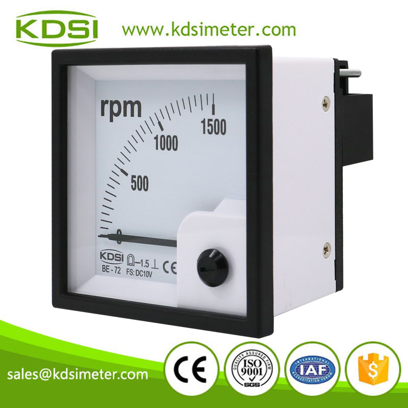 KDSI electronic apparatus BE-72 RPM meter DC10V 1500RPM analog panel ...