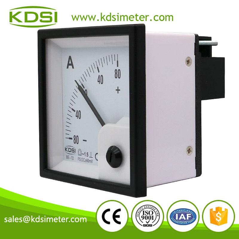 KDSI electronic apparatus BE-72 DC+-60mV +-80A analog dc panel mount ...