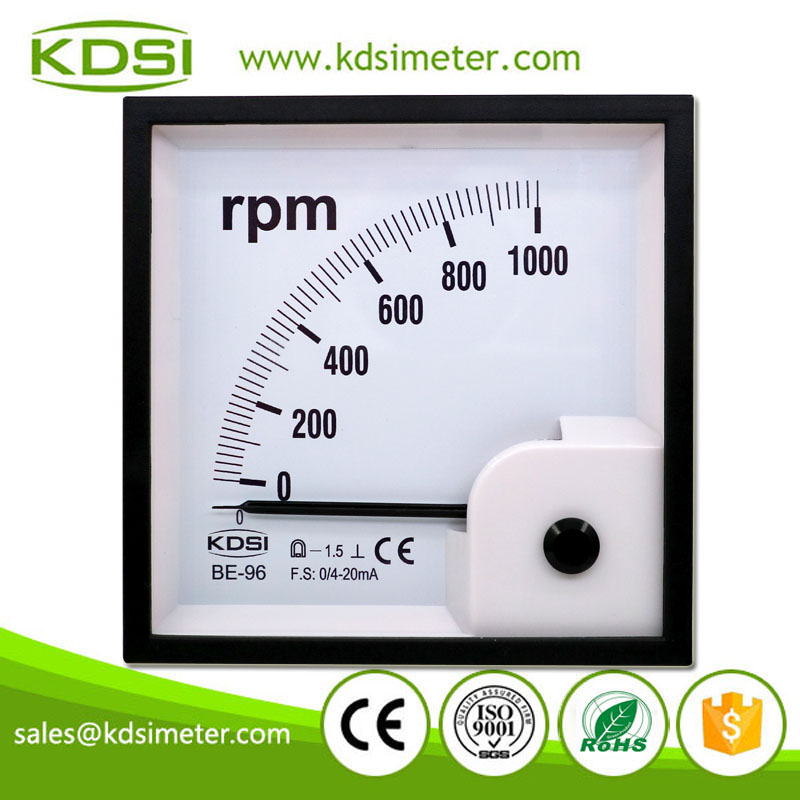 Easy Operation BE-96 DC4-20mA 1000rpm Analog Amp Panel RPM Meter - Buy ...