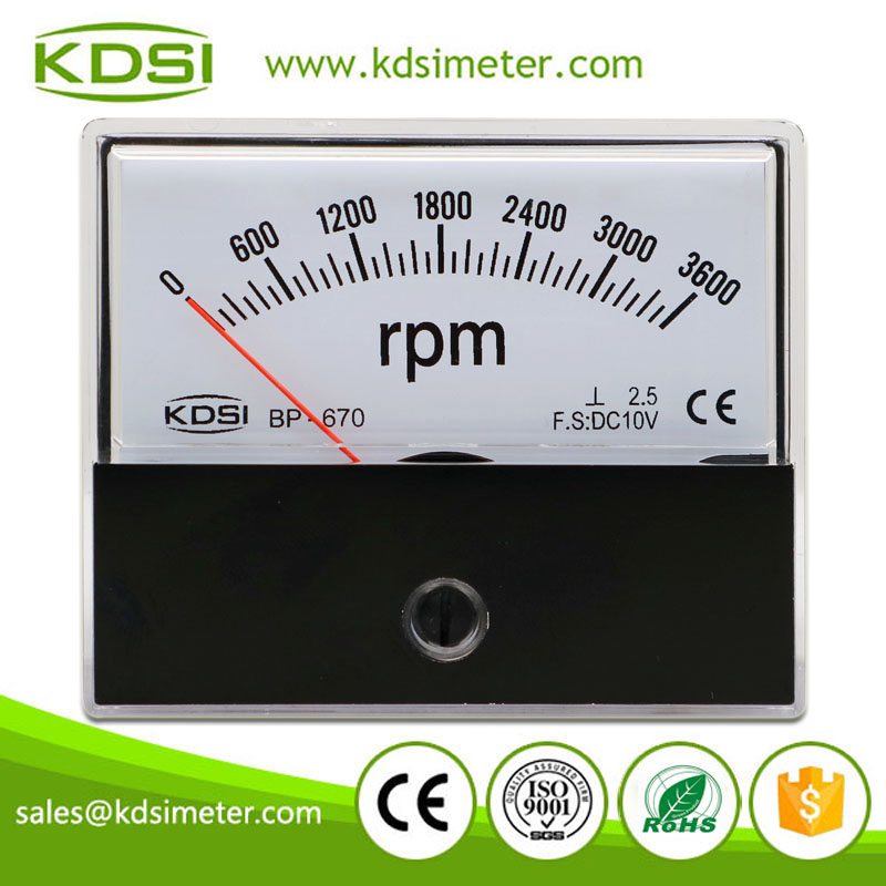 Safe To Operate BP-670 DC10V 3600rpm Analog Volt Panel Electronic RPM ...