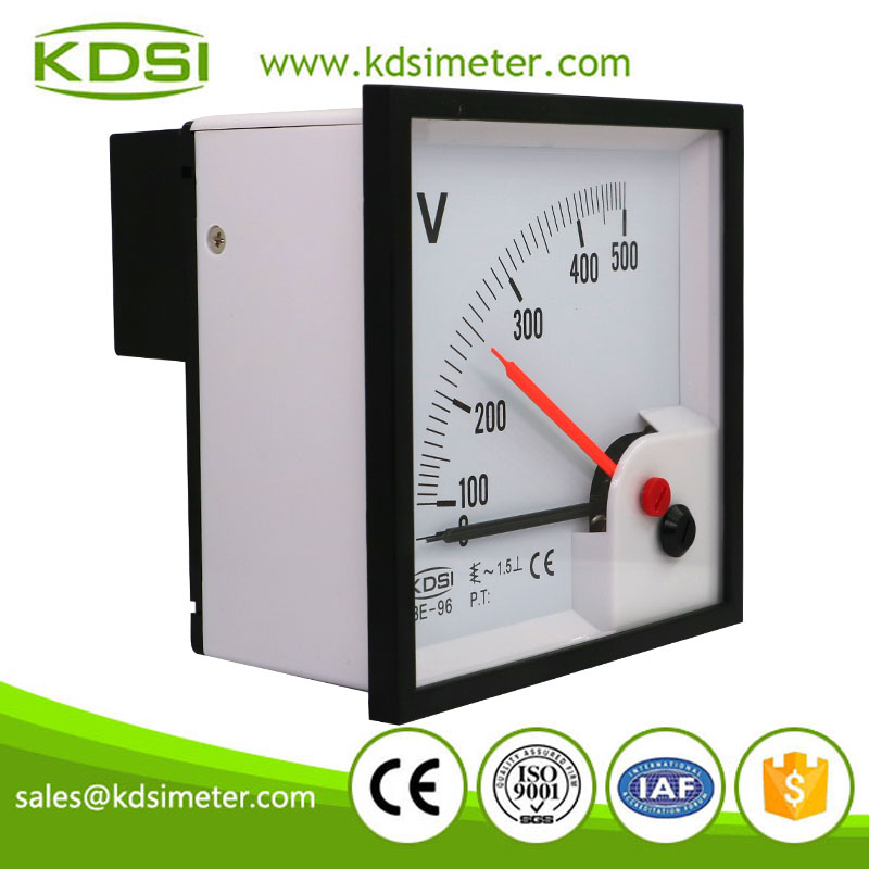 New model BE-96 AC500V with red pointer analog ac panel voltmeter - Buy ...
