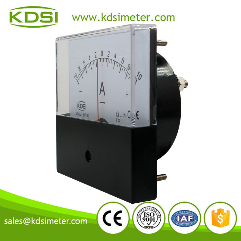 Easy Operation BP-80 DC+-10A Black Cover Analog DC Panel Mount Ammeter ...